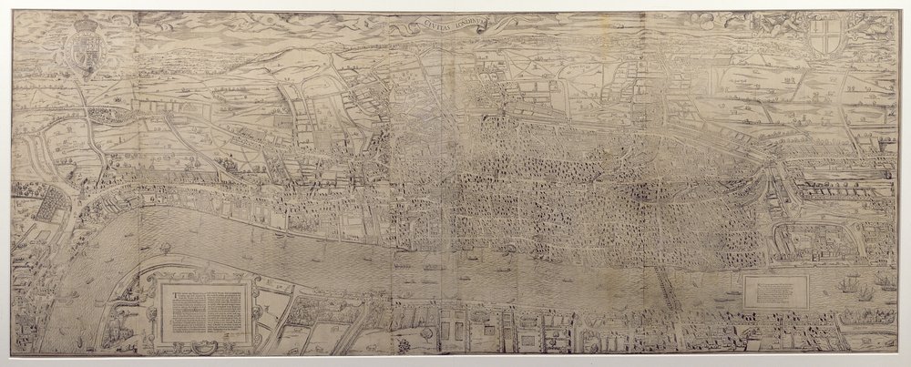 'Civitas Londinum', map of London, 1560 by Ralph Agas