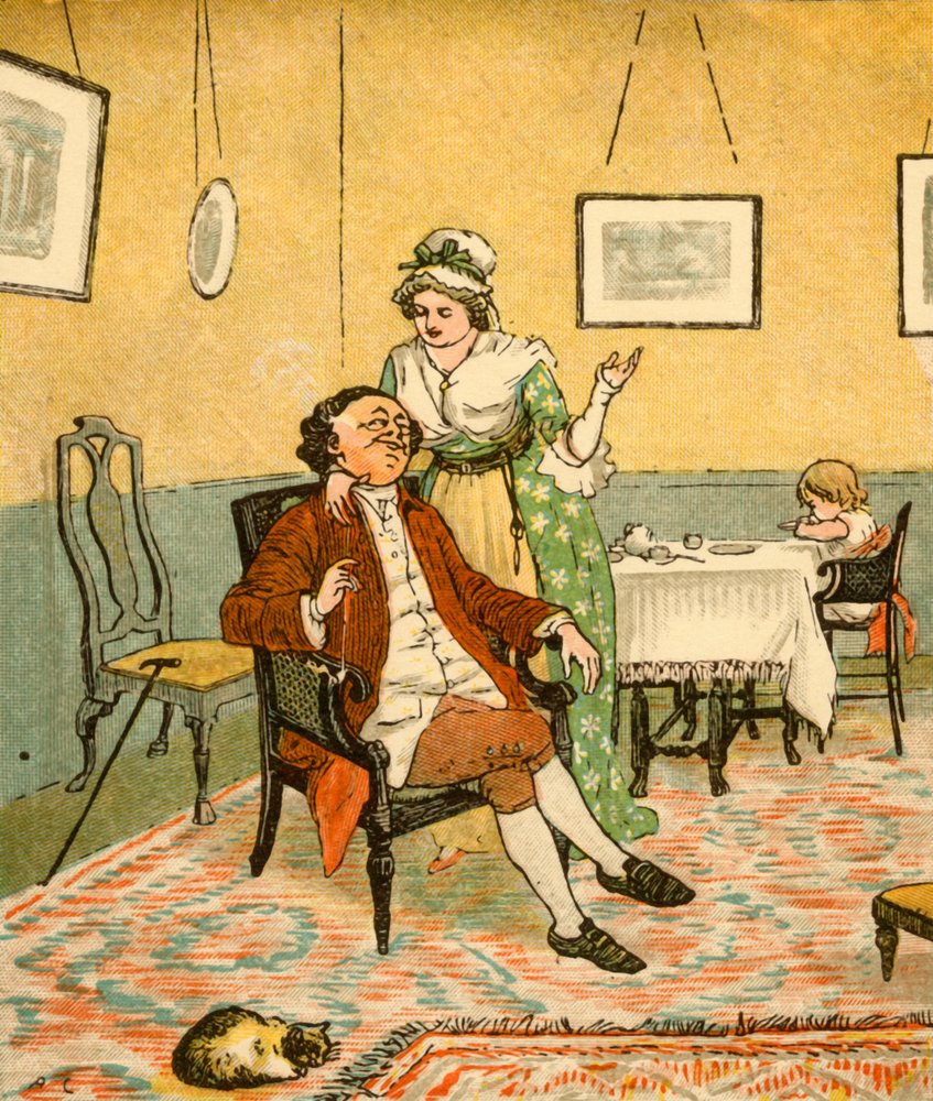 John Gilpin and his wife, 1878, c1918 by Randolph Caldecott