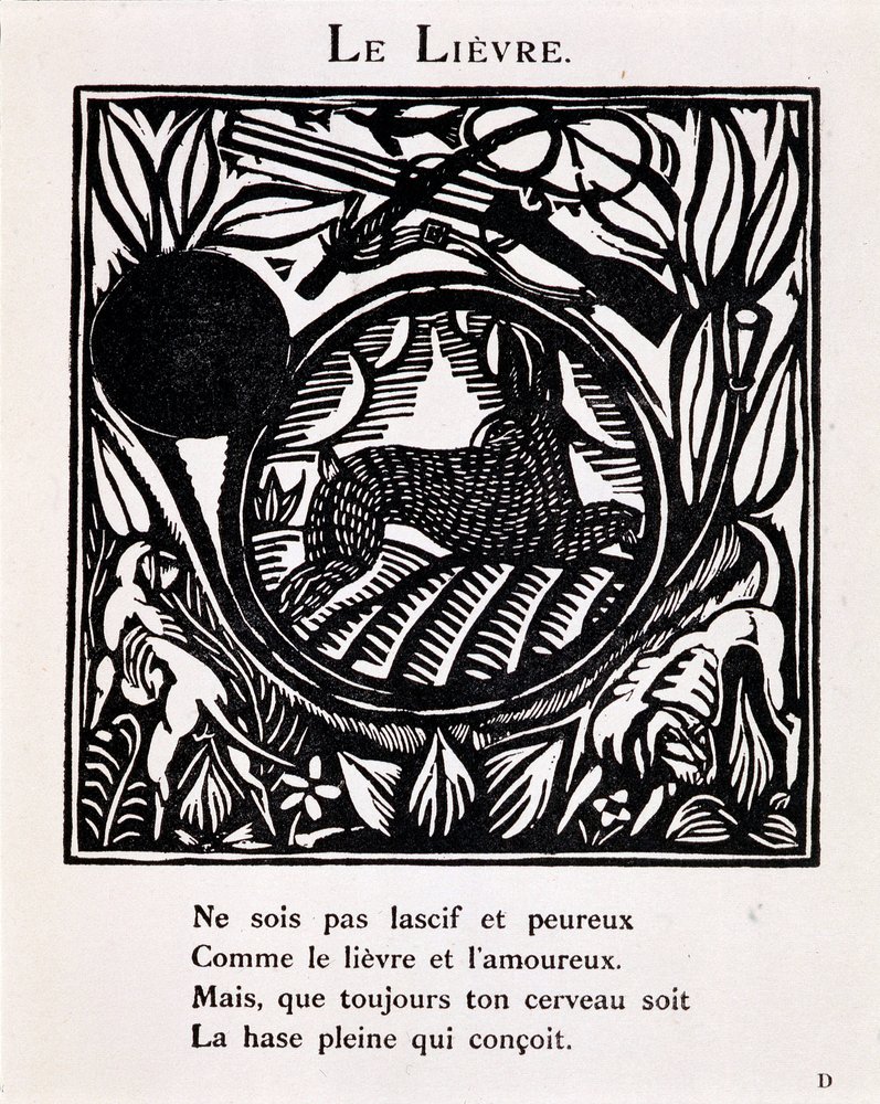 The Hare, in 'The Bestiary or Procession of Orpheus' by Apollinaire ...