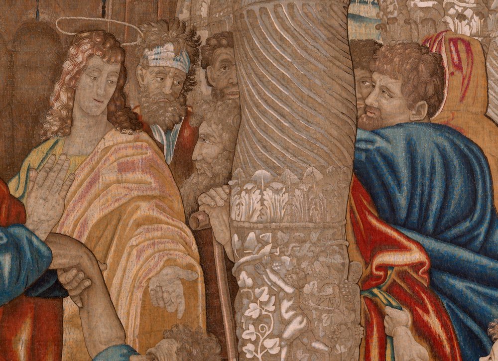 Flemish tapestry. Series Acts of the Apostles. The miracle of the lame ...