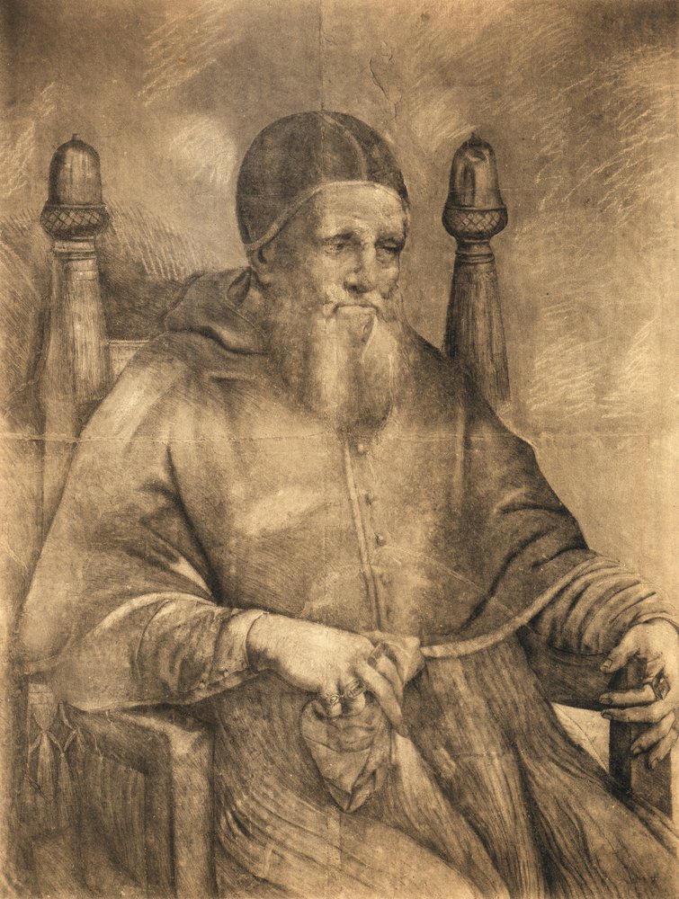 Study for the Portrait of Pope Julius II, 1500-12 by Raphael