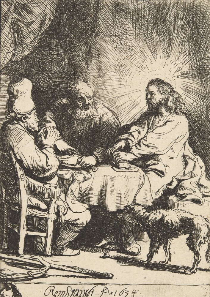 Christ at Emmaus: the Smaller Plate by Rembrandt van Rijn