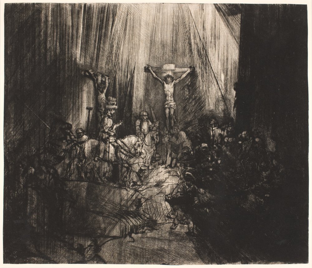 Christ Crucified Between the Two Thieves: Large Oblong Plate (the ...