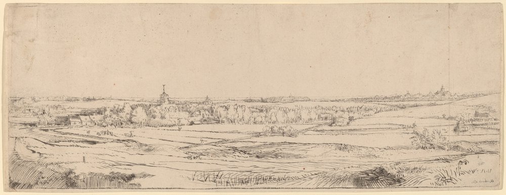 Landscape with a View Toward Haarlem by Rembrandt van Rijn