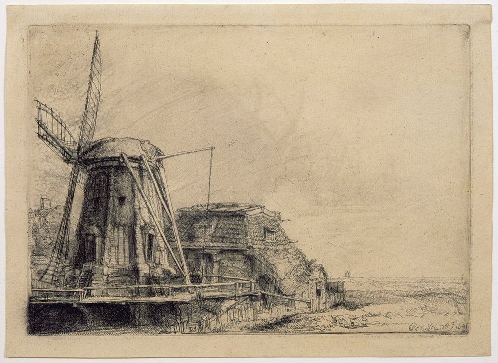 The Windmill by Rembrandt van Rijn: Premium art reproduction