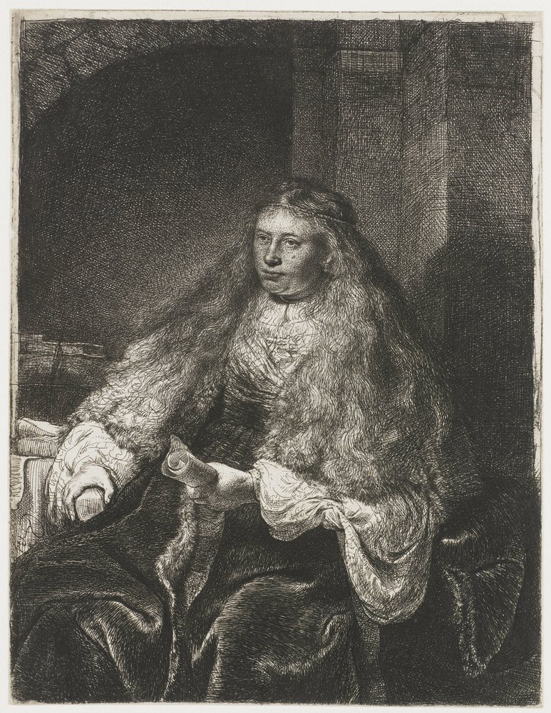 The Great Jewish Bride by Rembrandt van Rijn