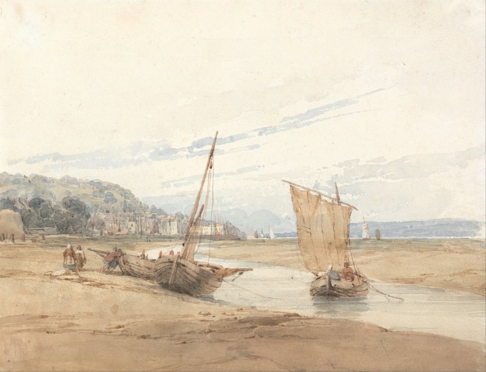 Near Honfleur by Richard Parkes Bonington: Fine art print