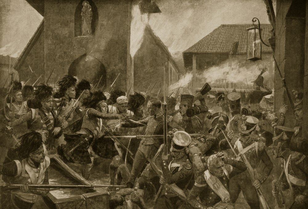 The 42nd Highlanders at Corunna, Illustration from 'Hutchinson's Story ...