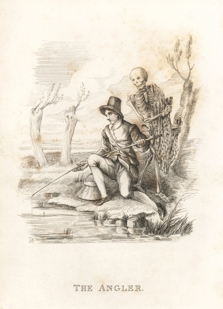 The Skeleton of Death and the Angler (engraving)
