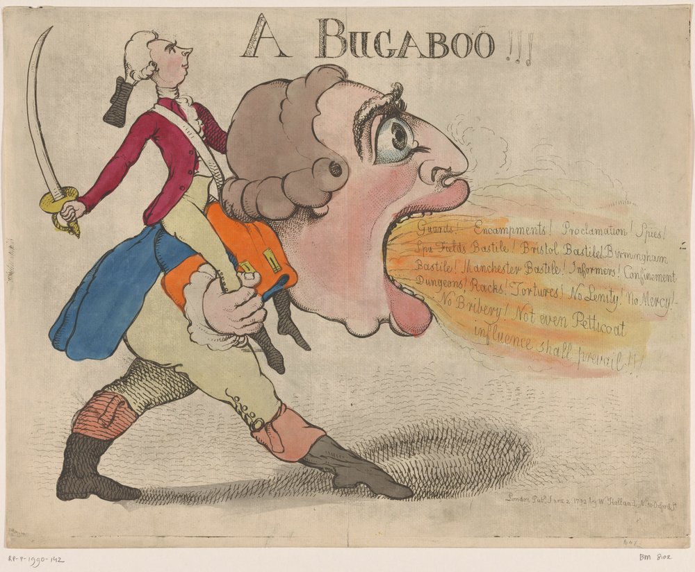 Caricature of King George III, 1792 (title on object: A Bugaboo)