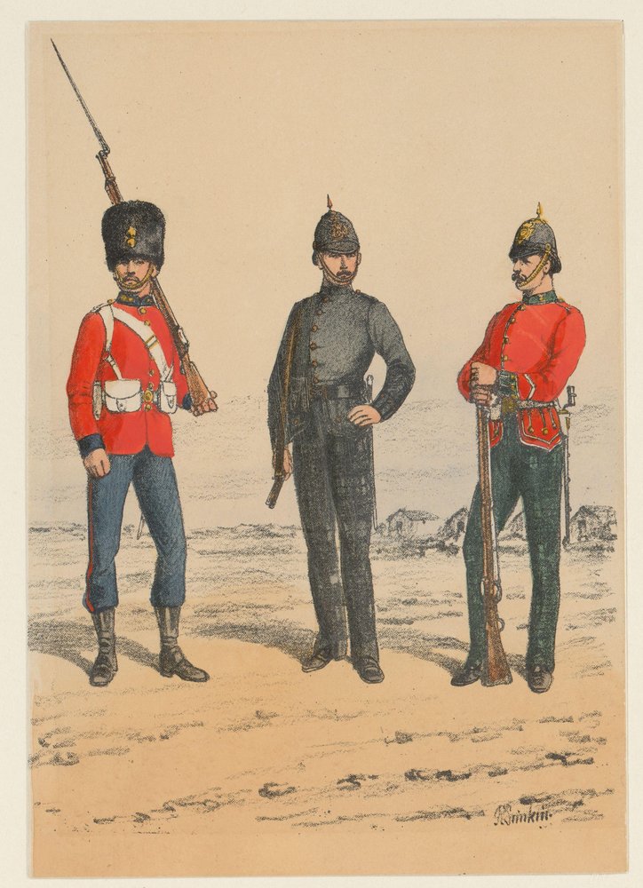 Three British Soldiers, Nine Depictions of British Military Uniforms ...