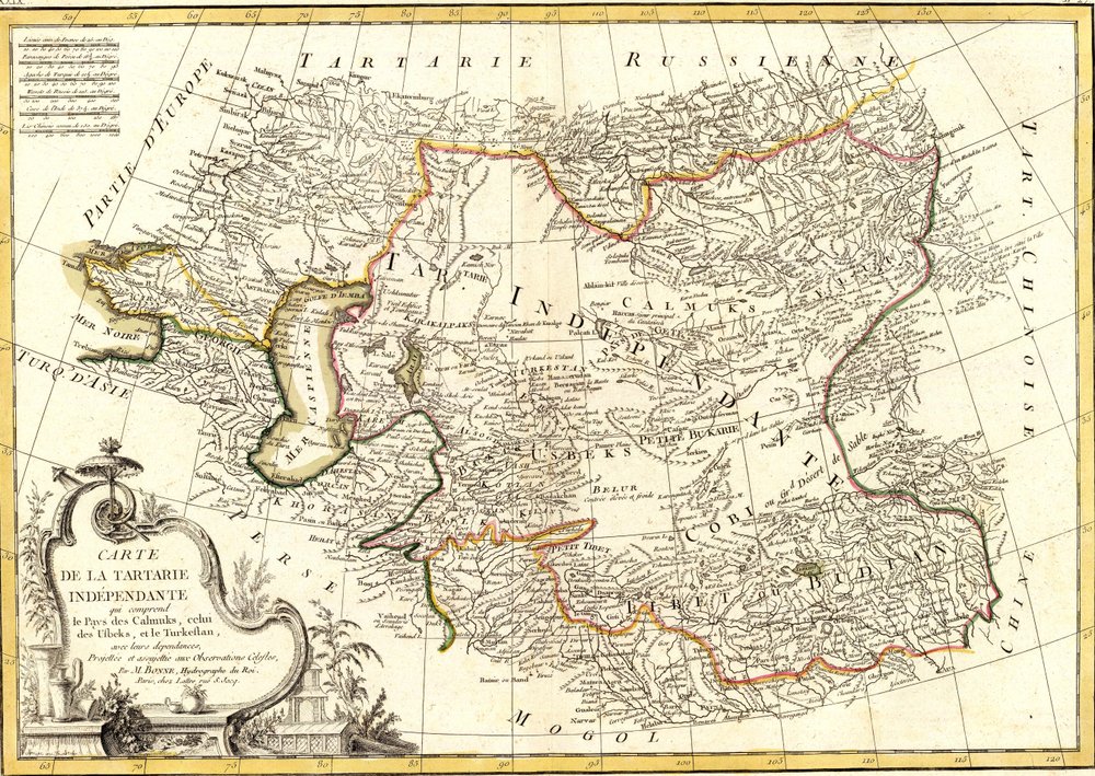 Map of Independent Tartary Including the Lands of the Kalmyks, Uzbeks ...