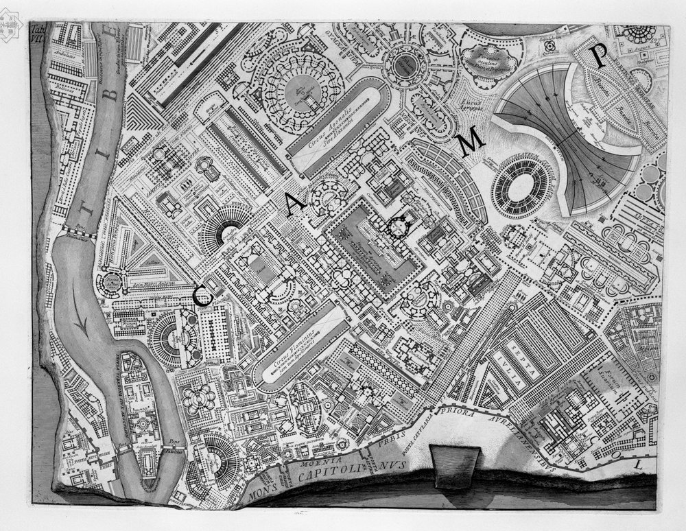 Map of Campus Martius by Robert Adam: Buy fine art print