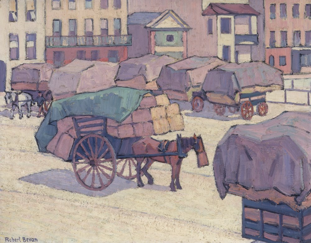 Hay Carts, Cumberland Market by Robert Polhill Bevan