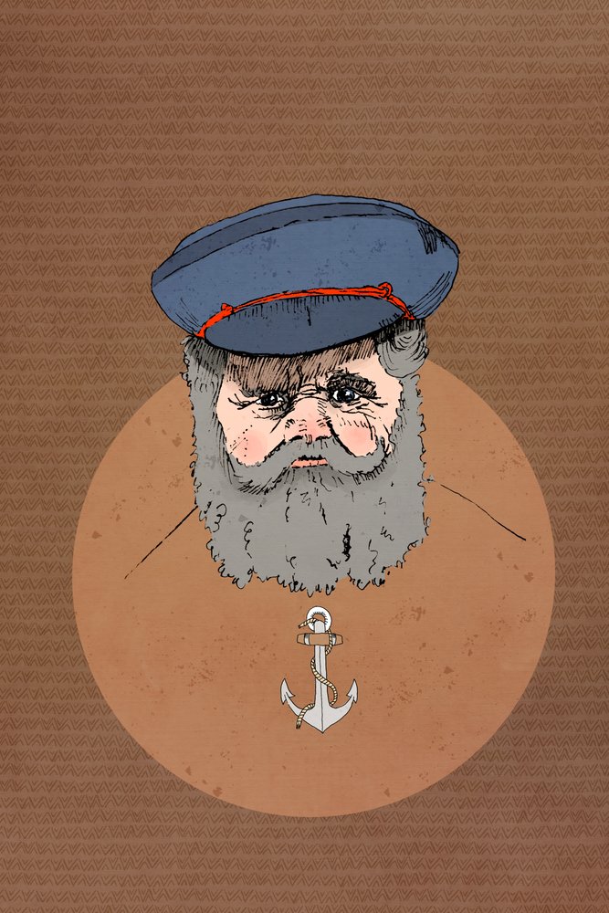 Salty Sailor by Roberta Murray: Premium art reproduction
