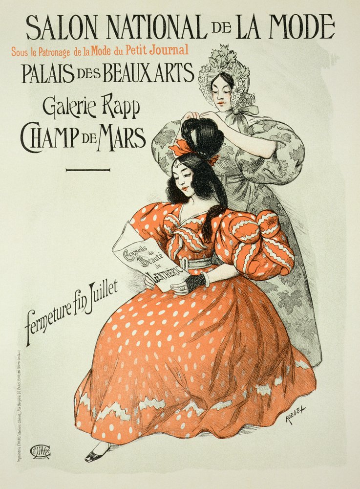 Reproduction of a Poster Advertising the 'Salon National de la Mode ...