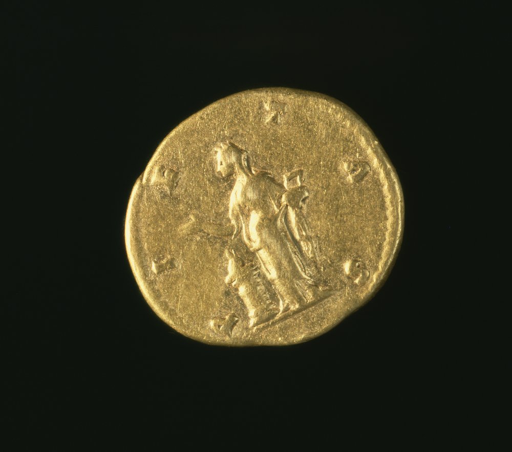Aureus of Lucilla, Daughter of Marcus Aurelius Depicting Pietas ...