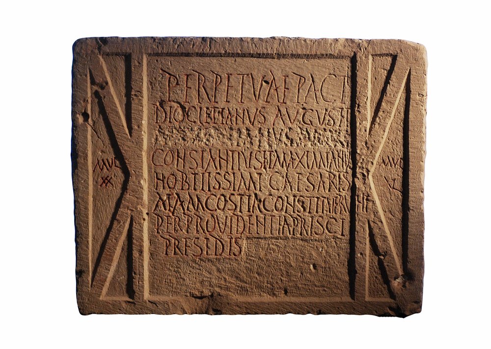 Inscription on a Roman army post, Yotvata, southern Negev, Israel, c ...
