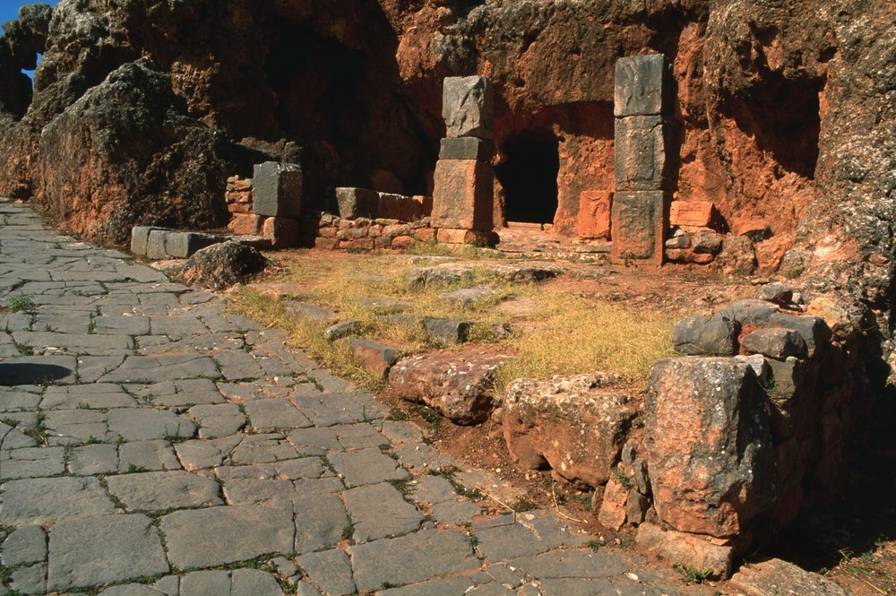 View of the Cardo and the Temple of Mithras by Roman
