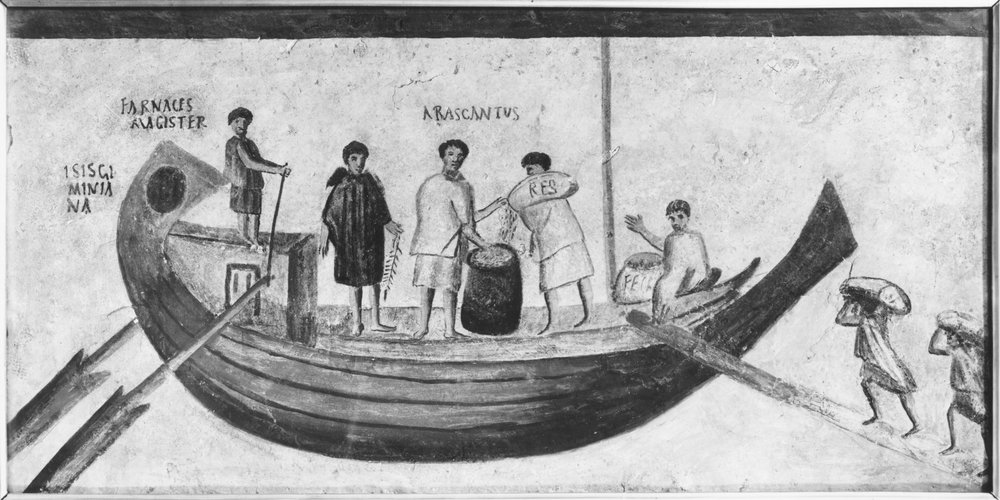 Loading a merchant ship by Roman Roman: Buy fine art print