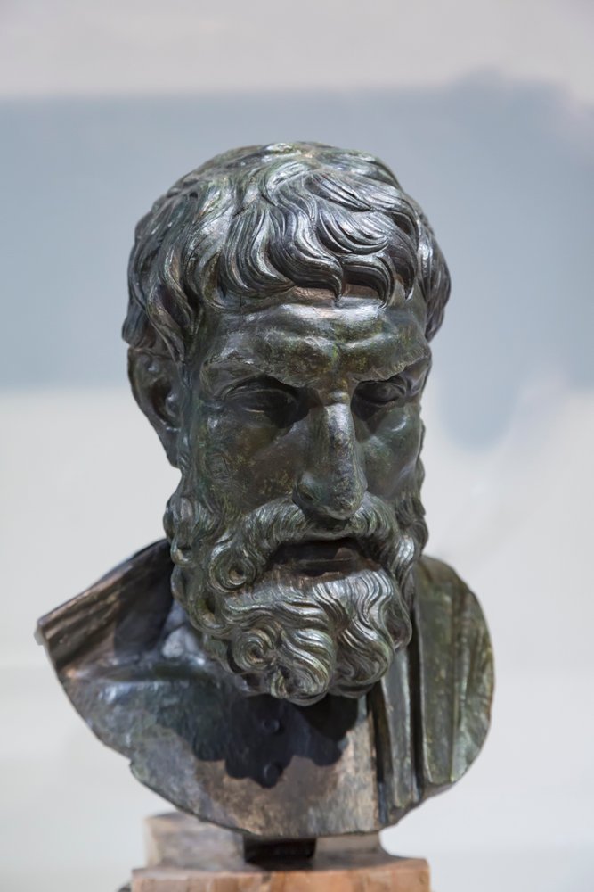 Bust of Epicurus by Roman: Highest-quality art reproduction