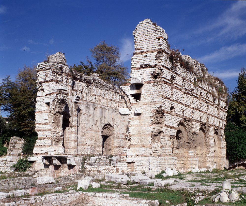Maritime Alps: Remains of Roman Baths of the 3rd century in the arenas ...