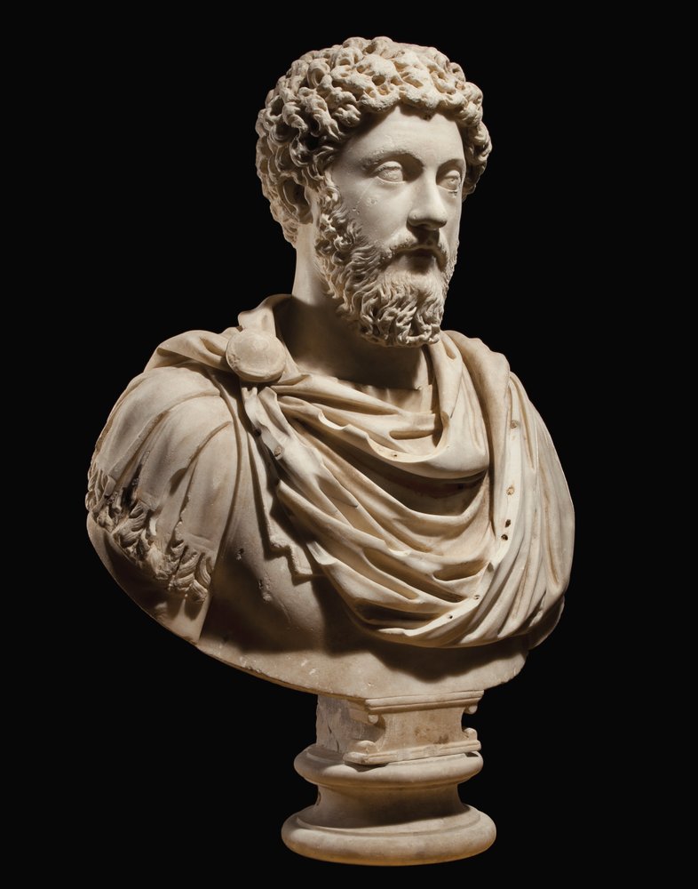 Portrait Bust of Emperor Marcus Aurelius by Roman