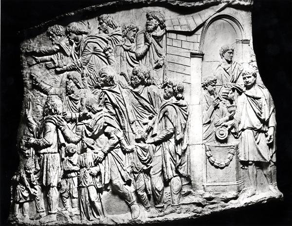 Sacrificial scene, a cast taken from Trajan's Column, AD 113