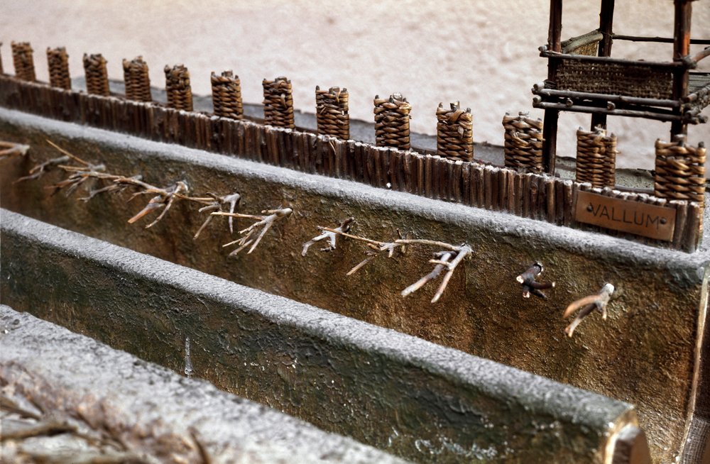 Siege and Battle of Alesia, September 52 BC, Detail Representing the ...