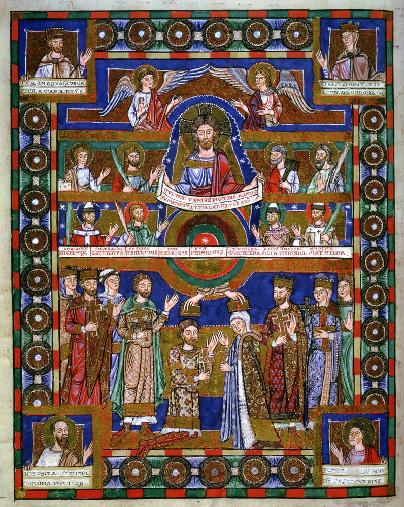 Coronation of Henry the Lion and his marriage to Matilda, from the ...