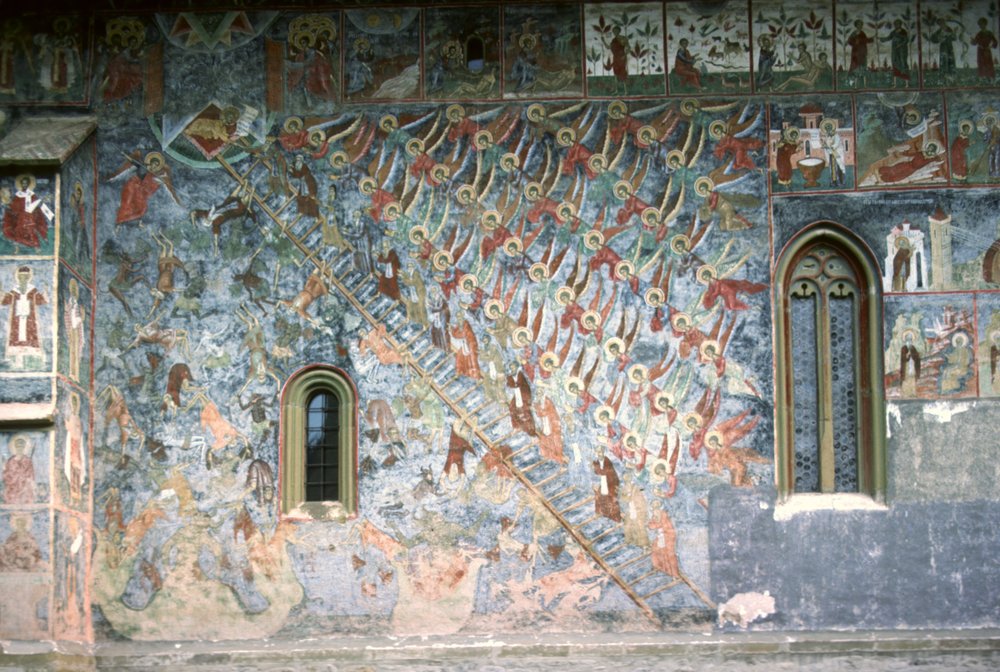 Ladder of Heaven, Painting on the North Front of the Church, c.1601