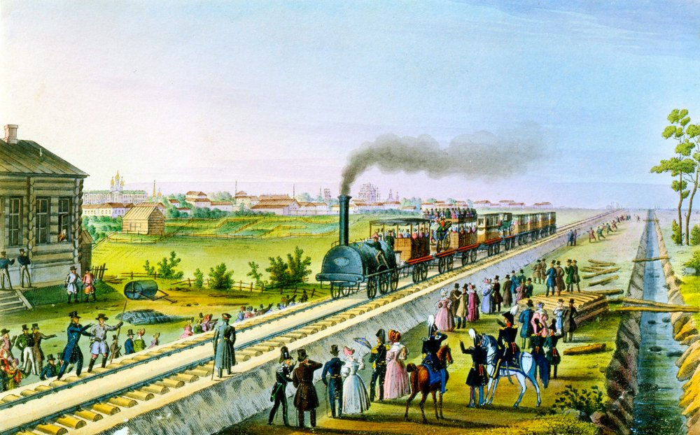 Opening of the First Railway Line from St Petersburg to Pavlovsk ...