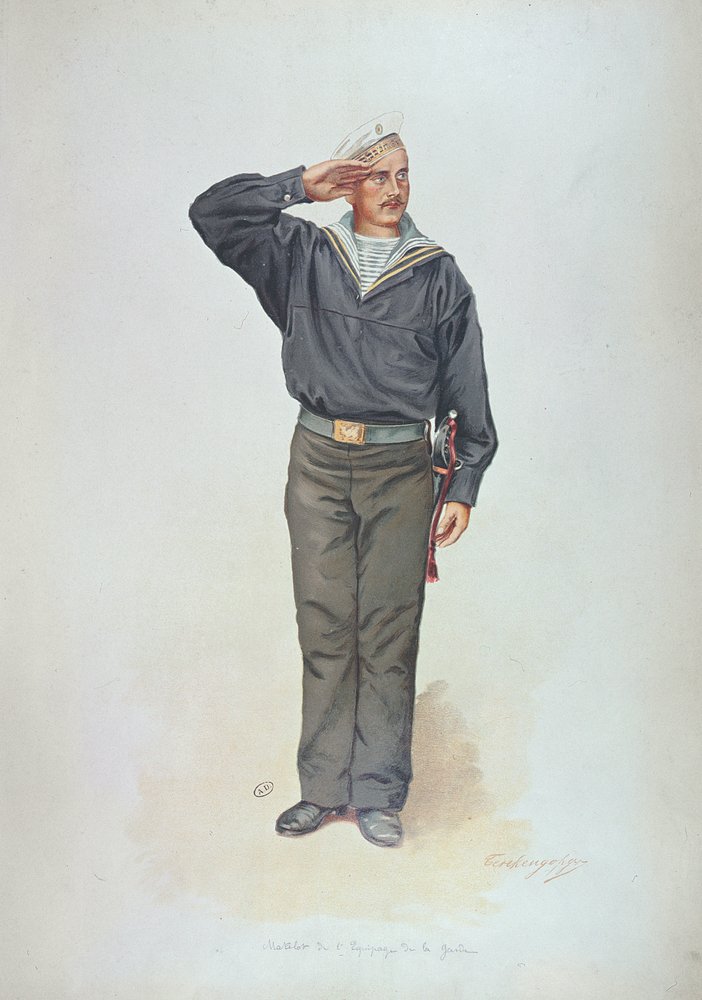 Russian sailor in the Uniform of the Russian Navy at the end of the ...