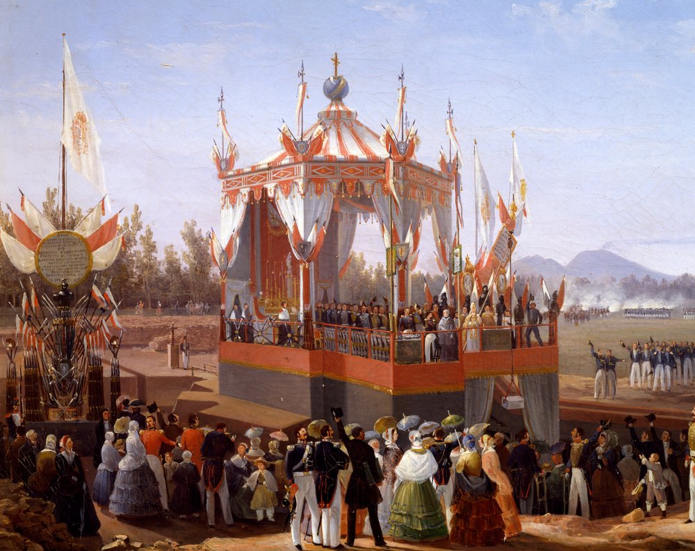 Francis I and Maria Isabella attending official ceremony at Arsenal of ...