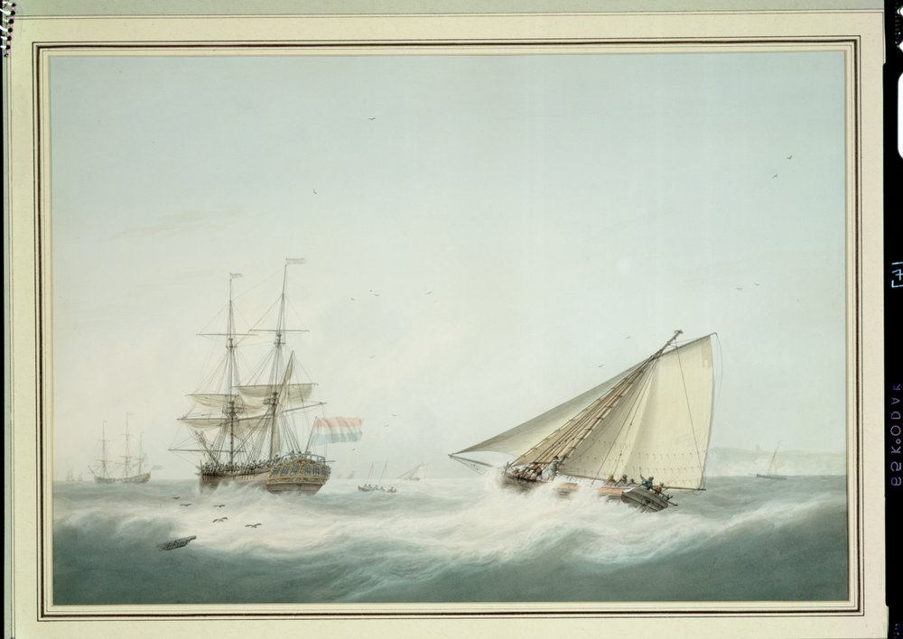 A Brig and a Cutter by Samuel Atkins: Buy fine art print