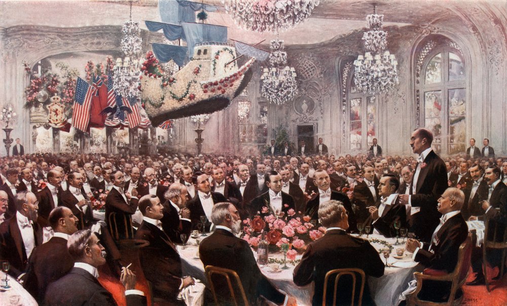 The Pilgrim's Banquet at the Savoy by Samuel Begg