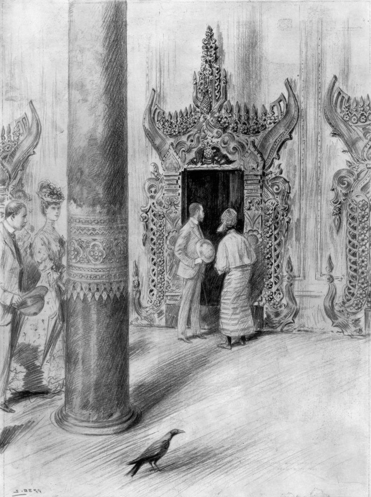 The Prince and Princess of Wales in King Theebaw's Palace, Mandalay ...