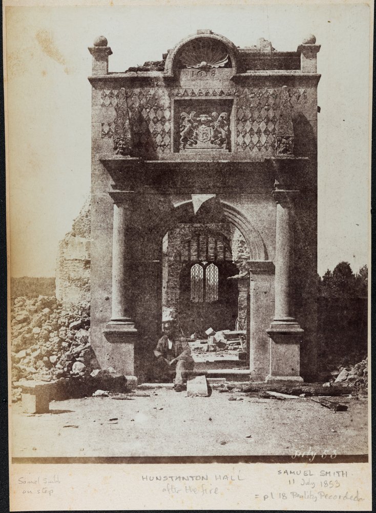 Samuel Smith Sitting in Front of the Ruined Hunstanton Hall