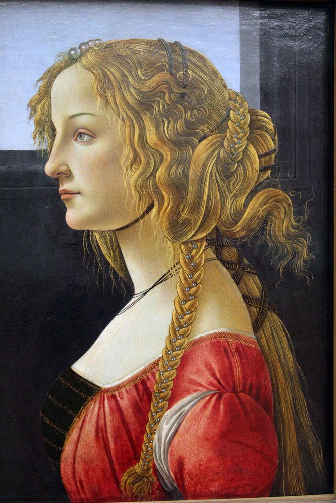 Profile Portrait of a Young Woman by Sandro Botticelli