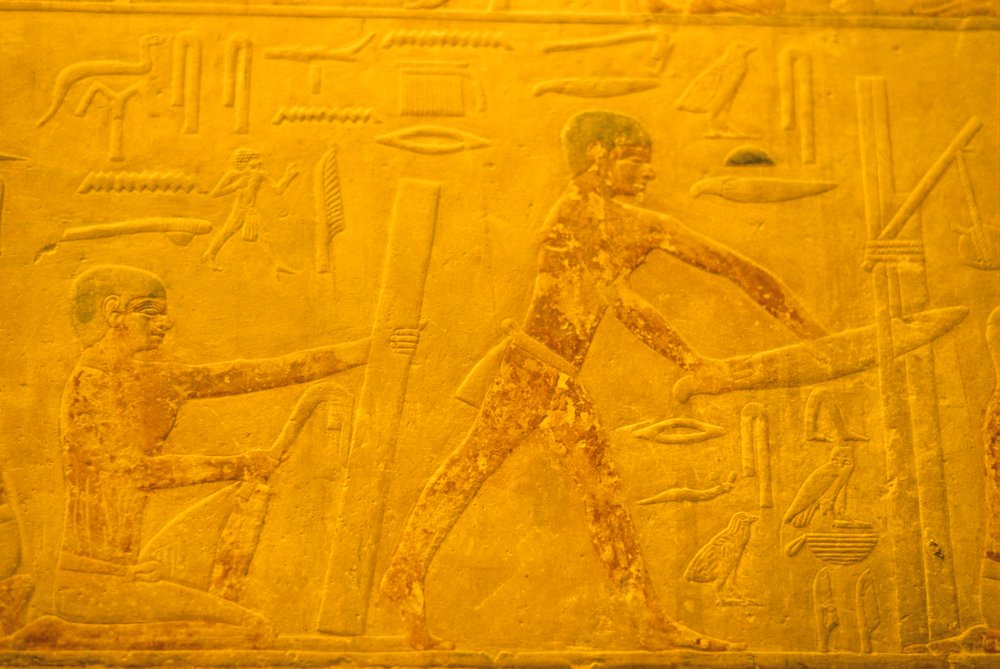 Ancient Egypt, Wall carving/painting, Mastaba/Tomb of Ti, Saqqara, 5th ...