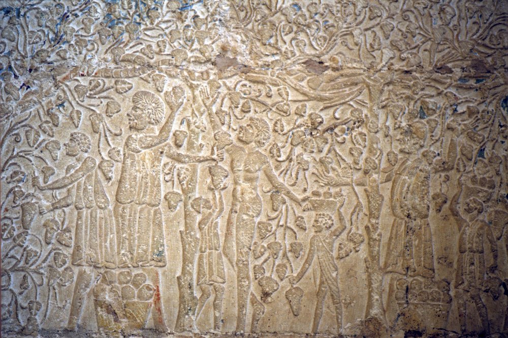 Ancient Egypt, Wall carving, Tomb of Petosiris, Tuna el Gebel, 300 BC ...