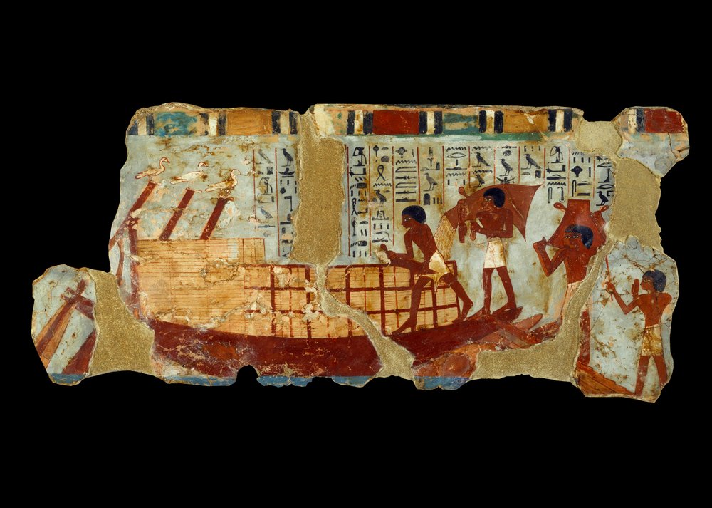 Ancient Egyptian Art: Loading Grains on a Boat