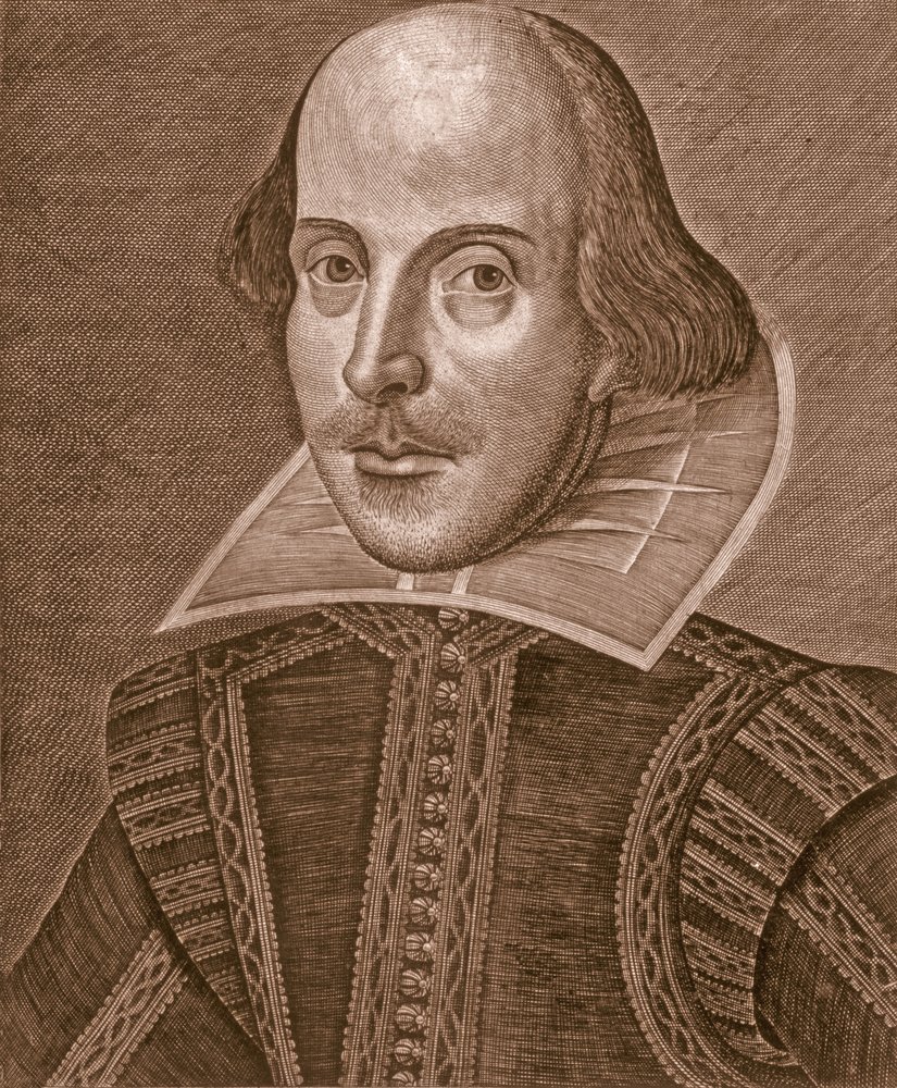 Portrait of William Shakespeare, engraved by Martin Droeshout
