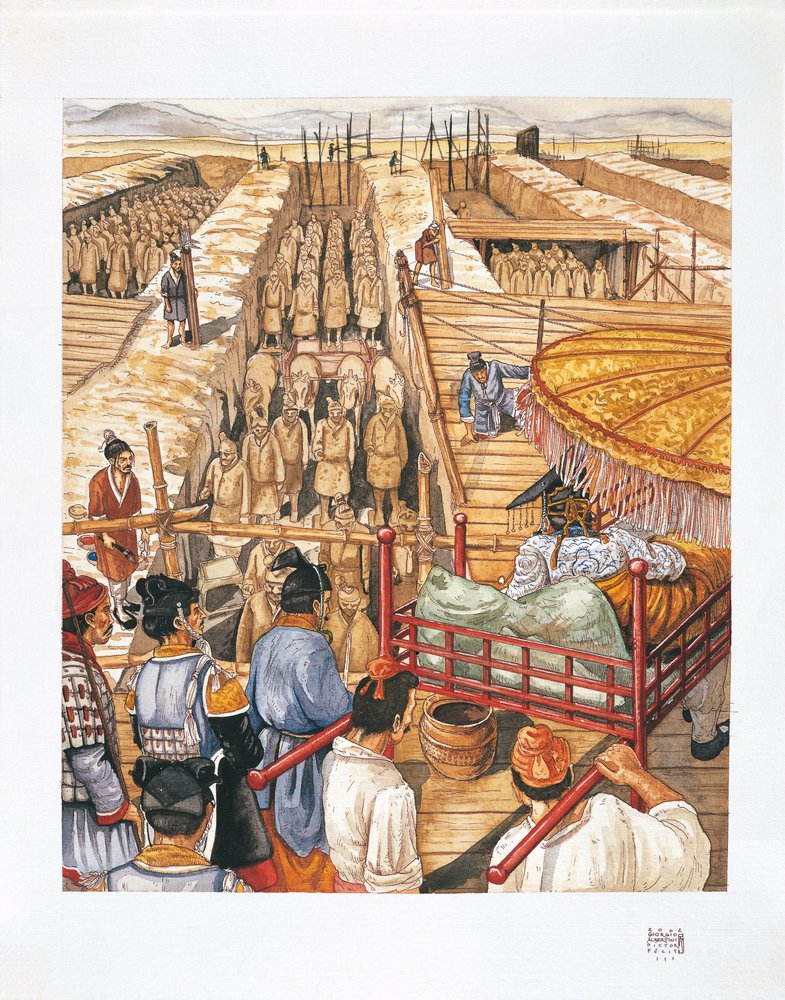 Building of the mausoleum of Emperor Qin Shi Huang-Ti, 3rd century BC