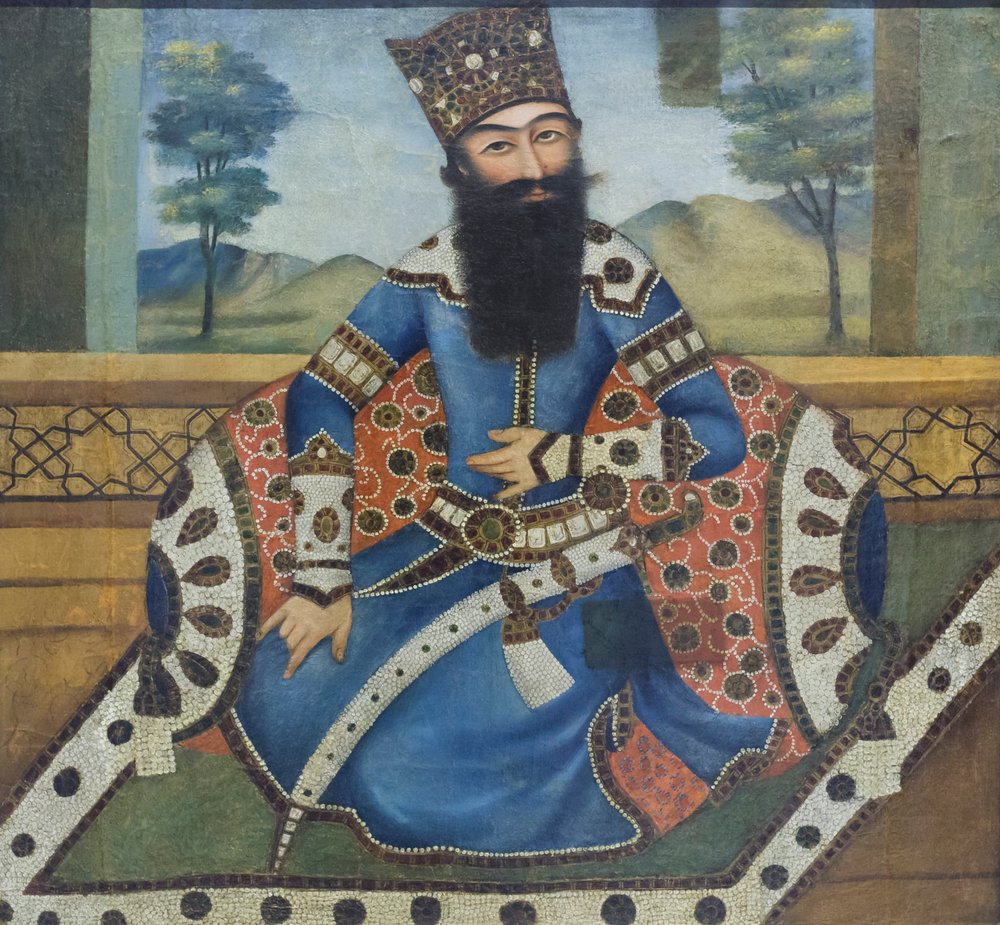 Portrait of Fath Ali Shah by School Qajar: Fine art print