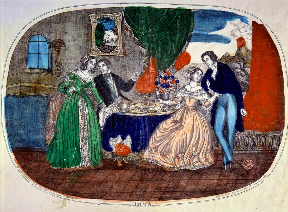 Mondanite: scene of meals and seduction between two couples