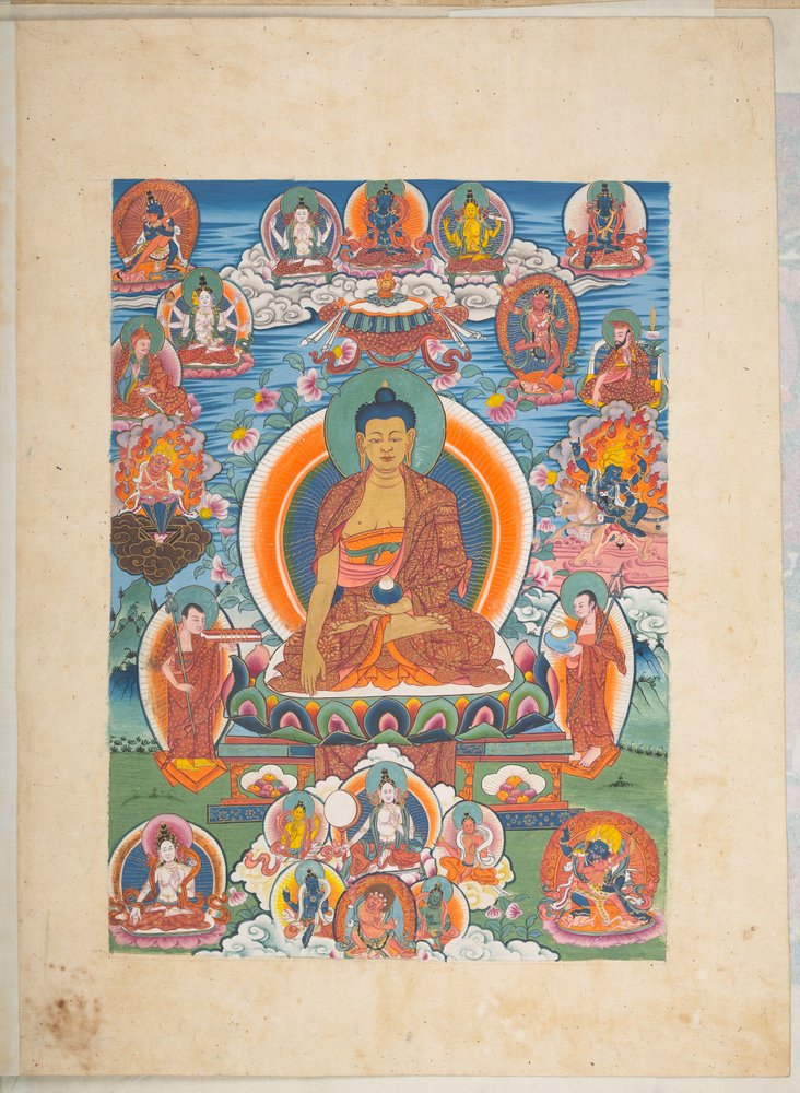 One of 12 drawings depicting Tibetan deities by a Tibetan artist ...