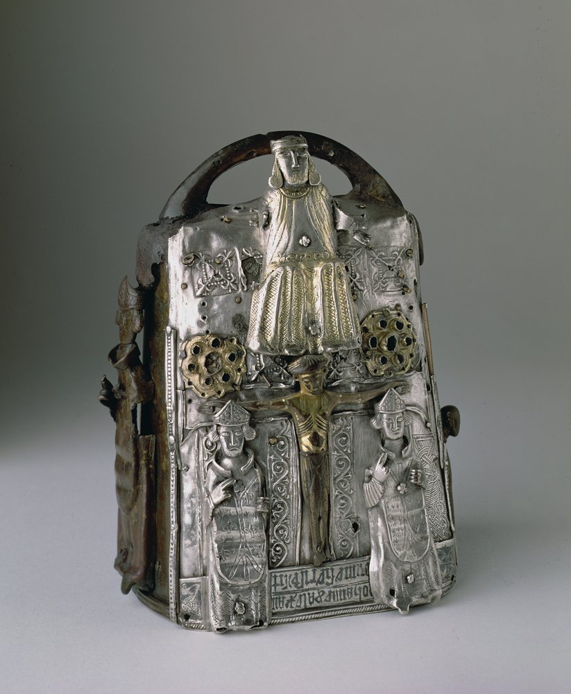 Guthrie Bell Shrine, bearing representations of God and the Crucifixion ...