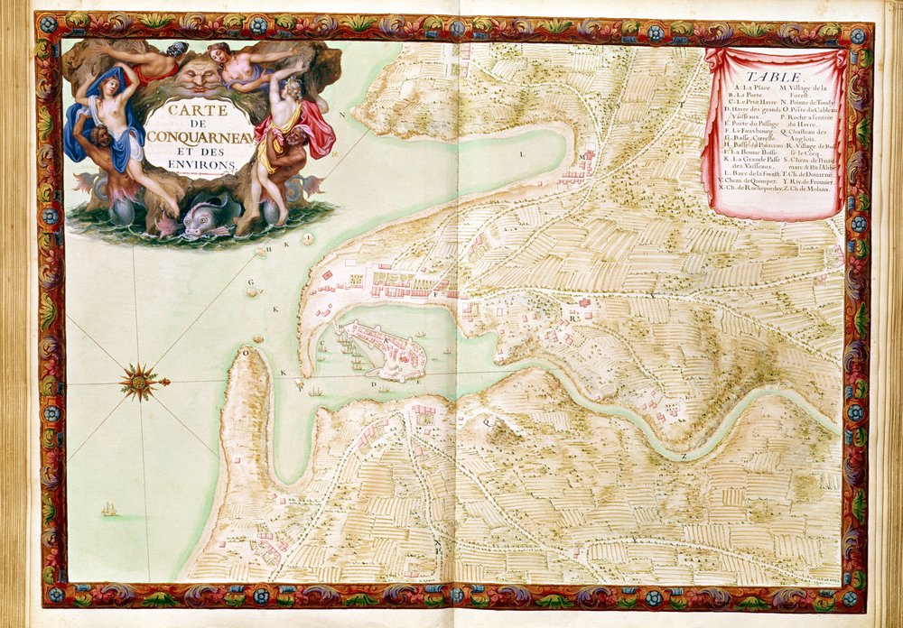 Map of Concarneau, from the 'Atlas Louis XIV', 1683-88