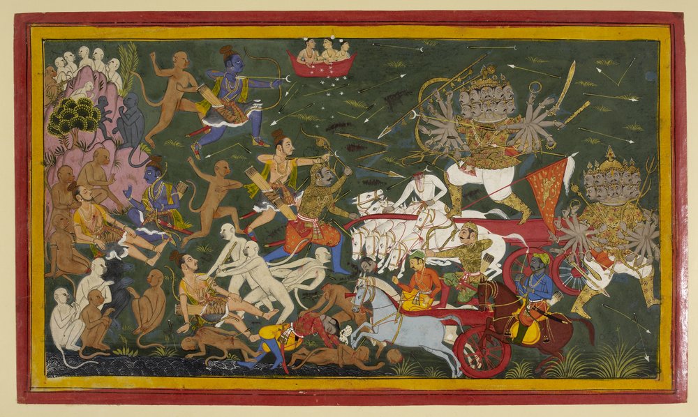 Battling the ten-headed Demon King Ravana, 'Ramayana'